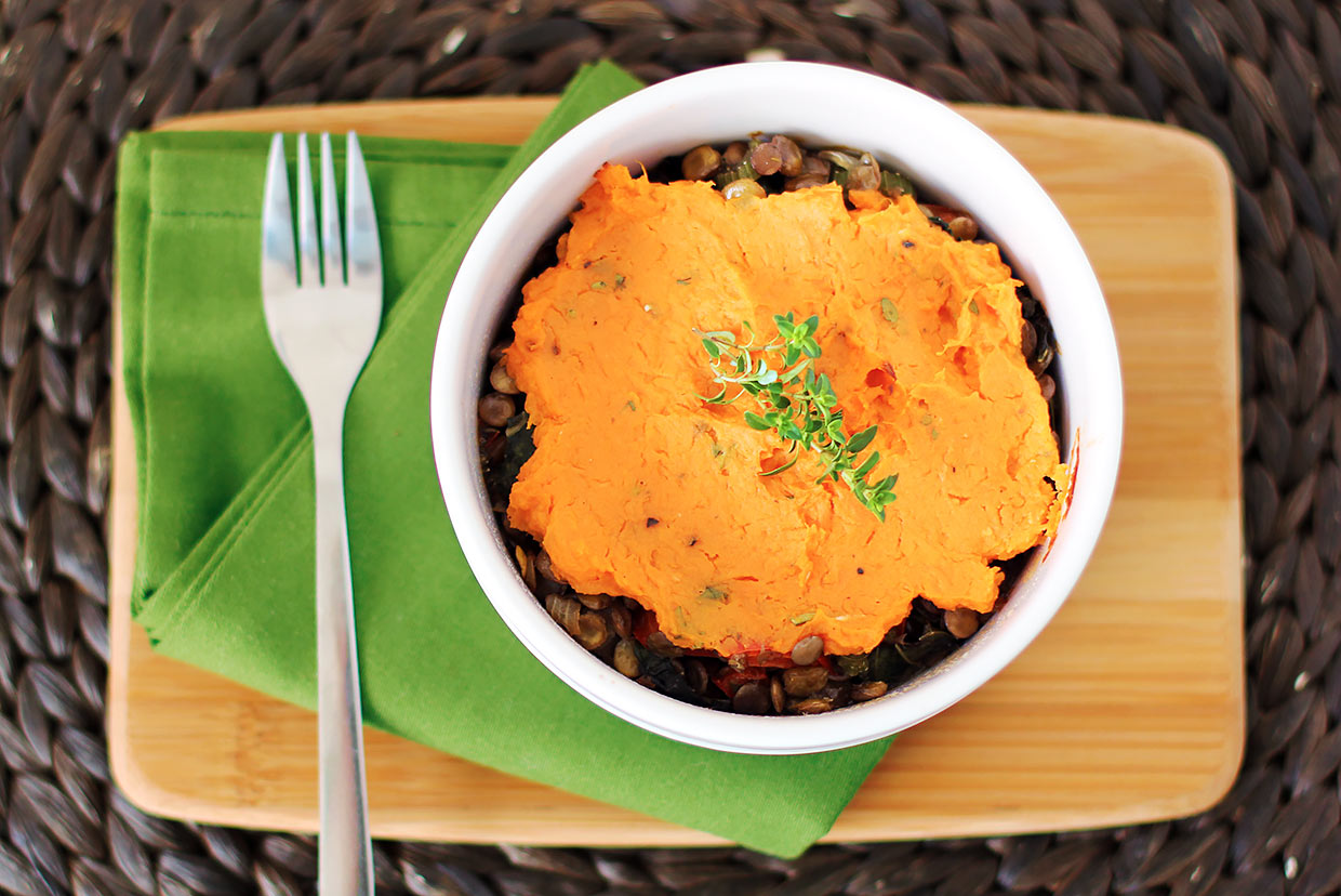 Sweet Potato and Lentil Shepherd's Pies Recipe | MyFoodDiary