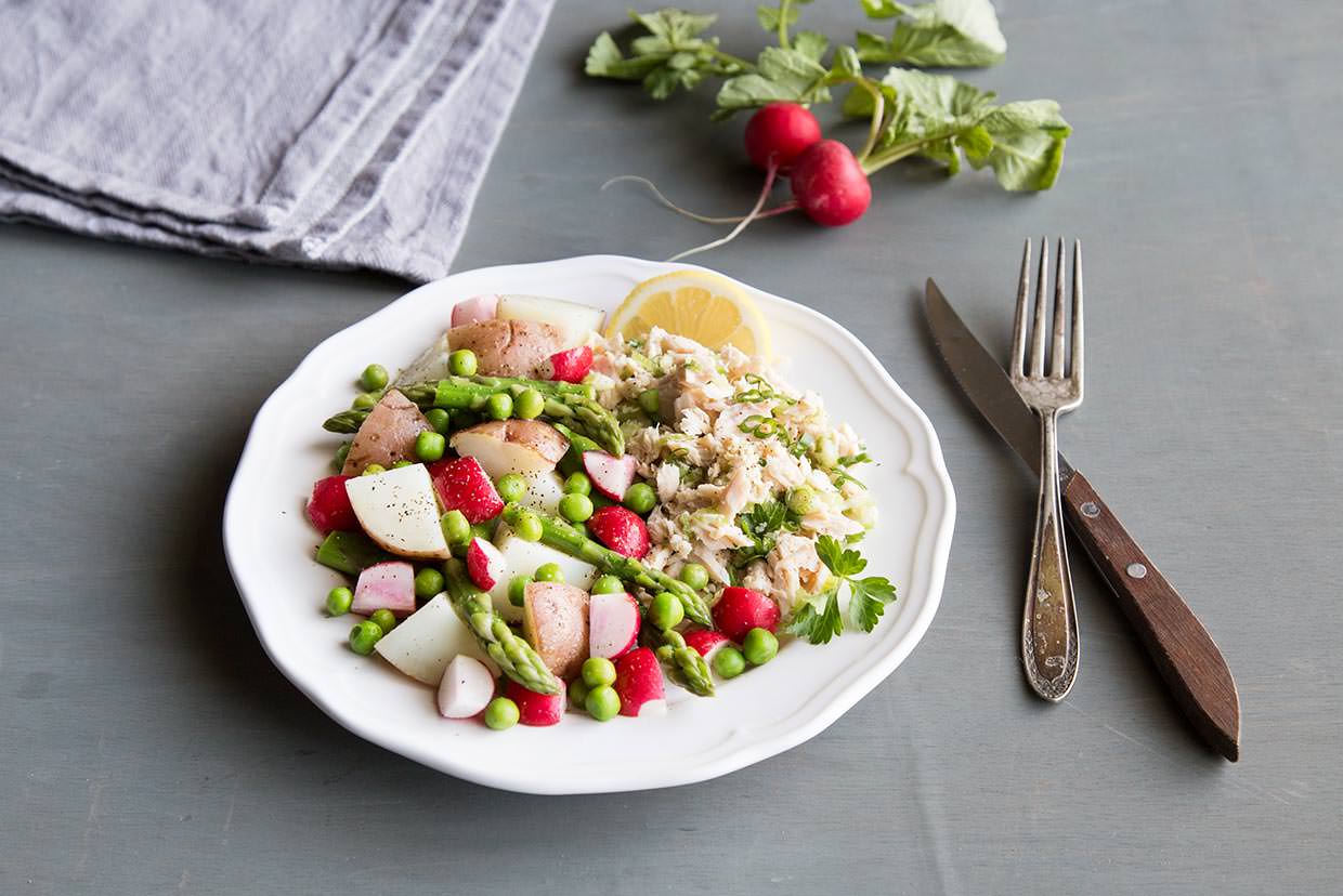 Tuna Salad with Spring Vegetables Recipe | MyFoodDiary